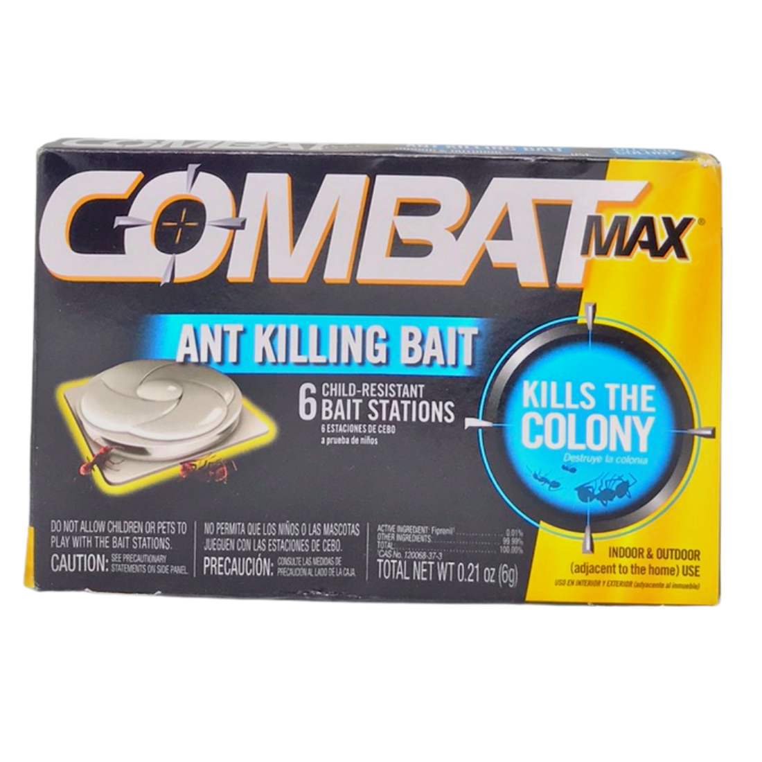 Combat Max Ant Killing Bait 6 Child - Resistant Bait Stations 0.21 Oz ...