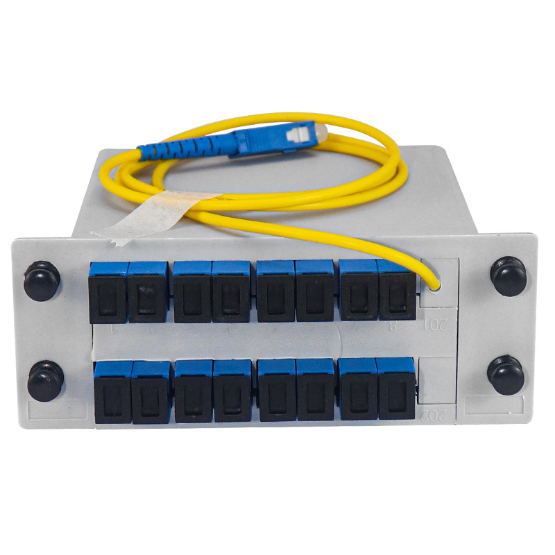 Cassette Splitter 4 8 16 Port UPC Blue PLC Fiber Optic Box Type with ...