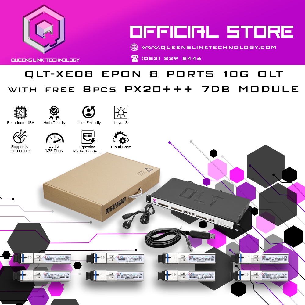 HSGQ-XE08 EPON OLT 8 PORTS 10G | Lazada PH