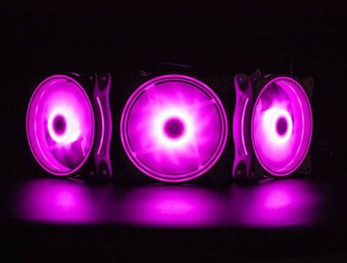 Gstorm Rainbow RGB Dual Ring Led Fan 7 Color Case Cooling Fan 120mm ...