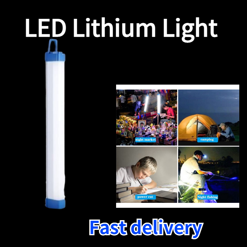 LED Lithium Light Tube Rechargeable Tube Lamp Lampu Pasar Malam ...