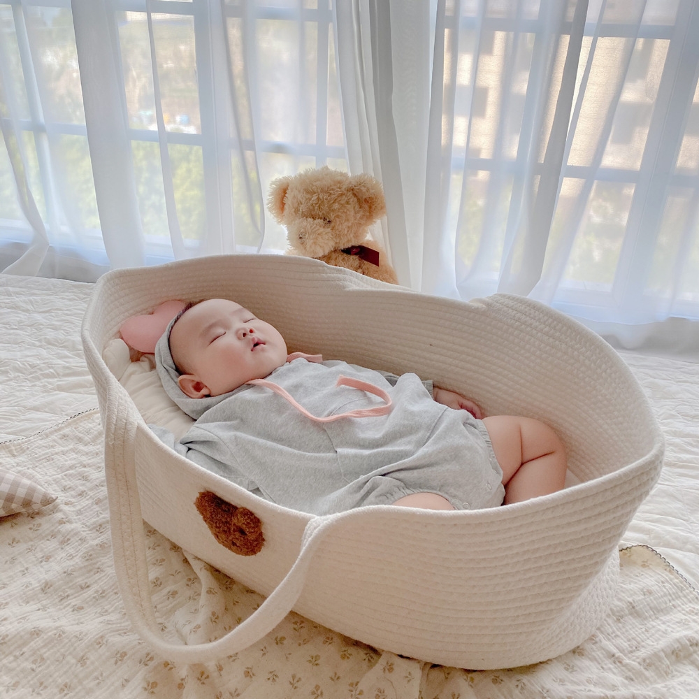 BEINGMATE Baby Crib Liftable Baby Rocker Bassinet Bed Multifunctional ...