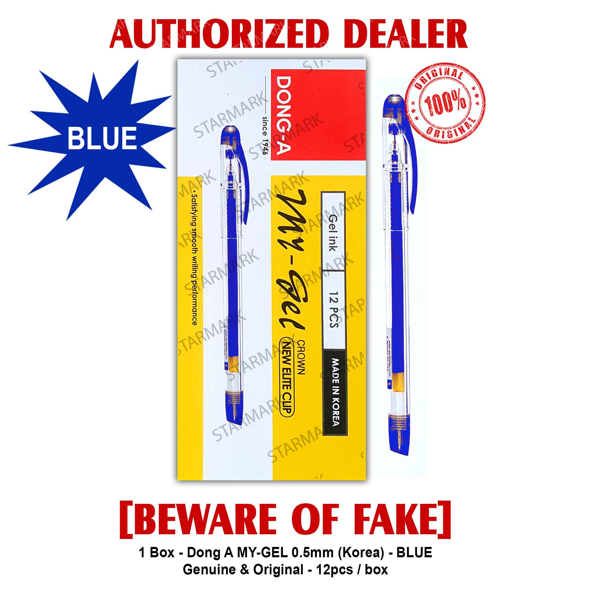 Dong A My Gel Ballpen Ballpens BLACK BLUE RED Dong-A Mygel My-Gel ...
