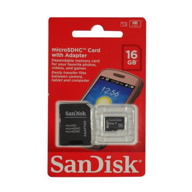 Sandisk Micro SD Card Class 4 16GB with Adapter | Lazada PH