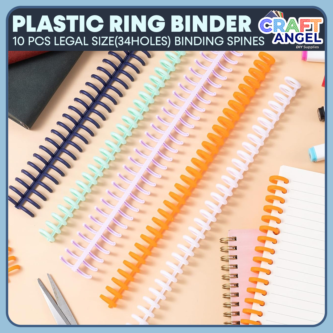 10pcs 34 Holes Plastic Ring Binder | Binding Spines Comb for Legal Size ...