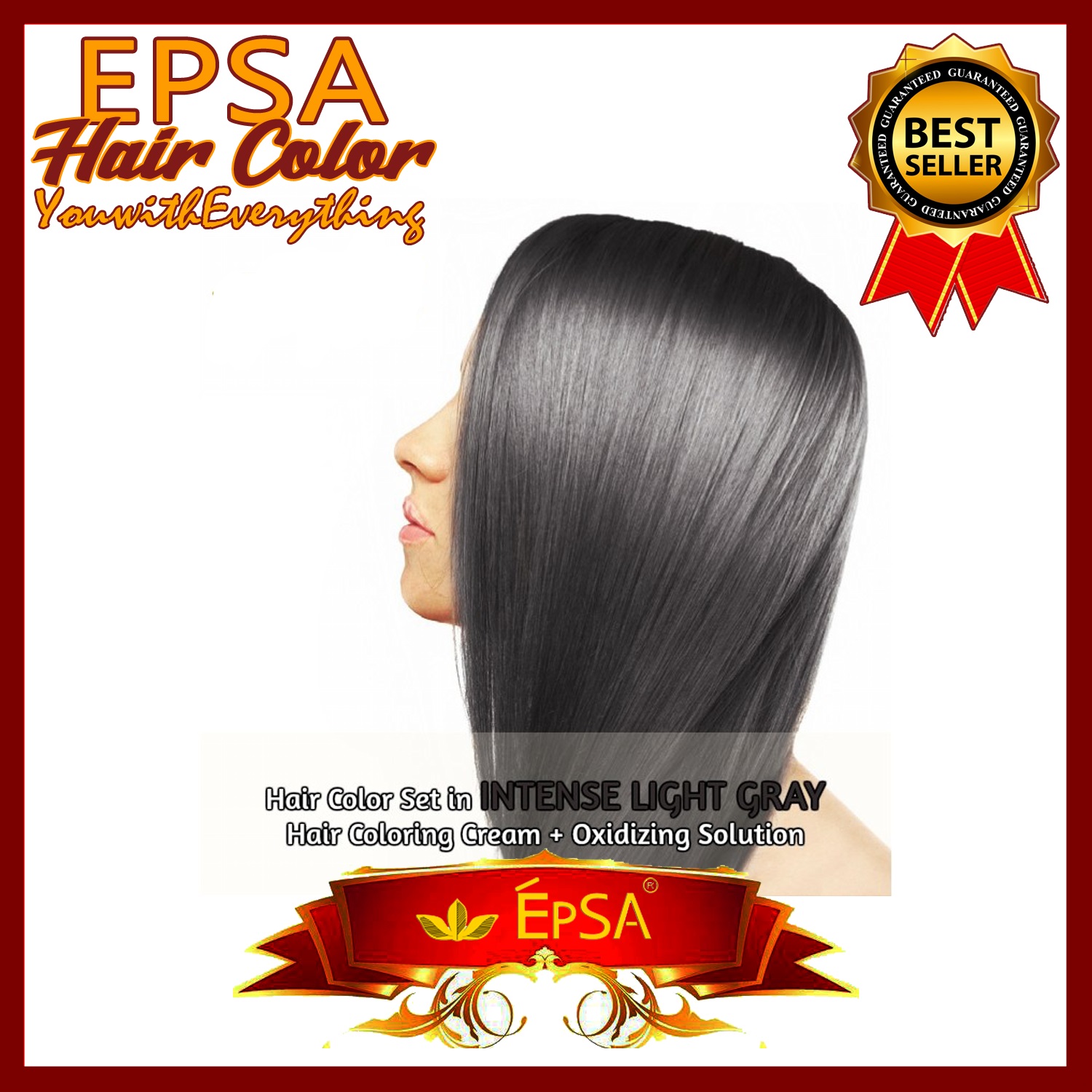 Authentic EpSA Intense Light Grey Gray Hair Color Set 8/15 | Lazada PH