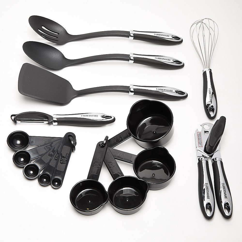 Farberware Nylon and Stainless Steel 15-Piece Kitchen Tool and Gadget ...