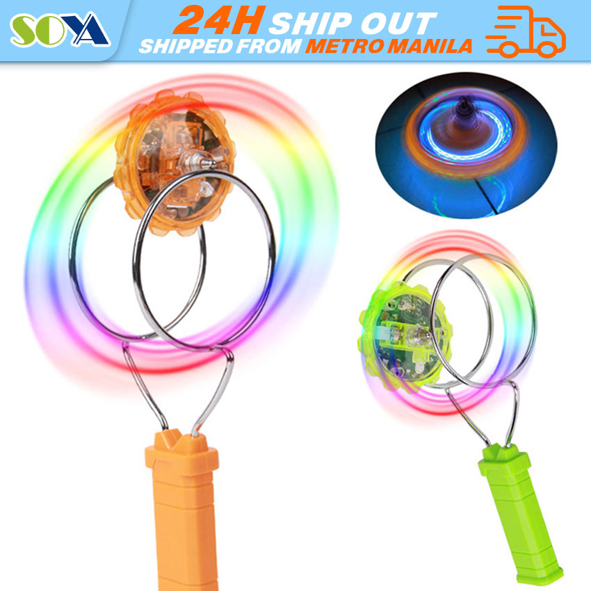 Hand-cranked Inertial Rotation Magic-flying Spinning Top Creative ...