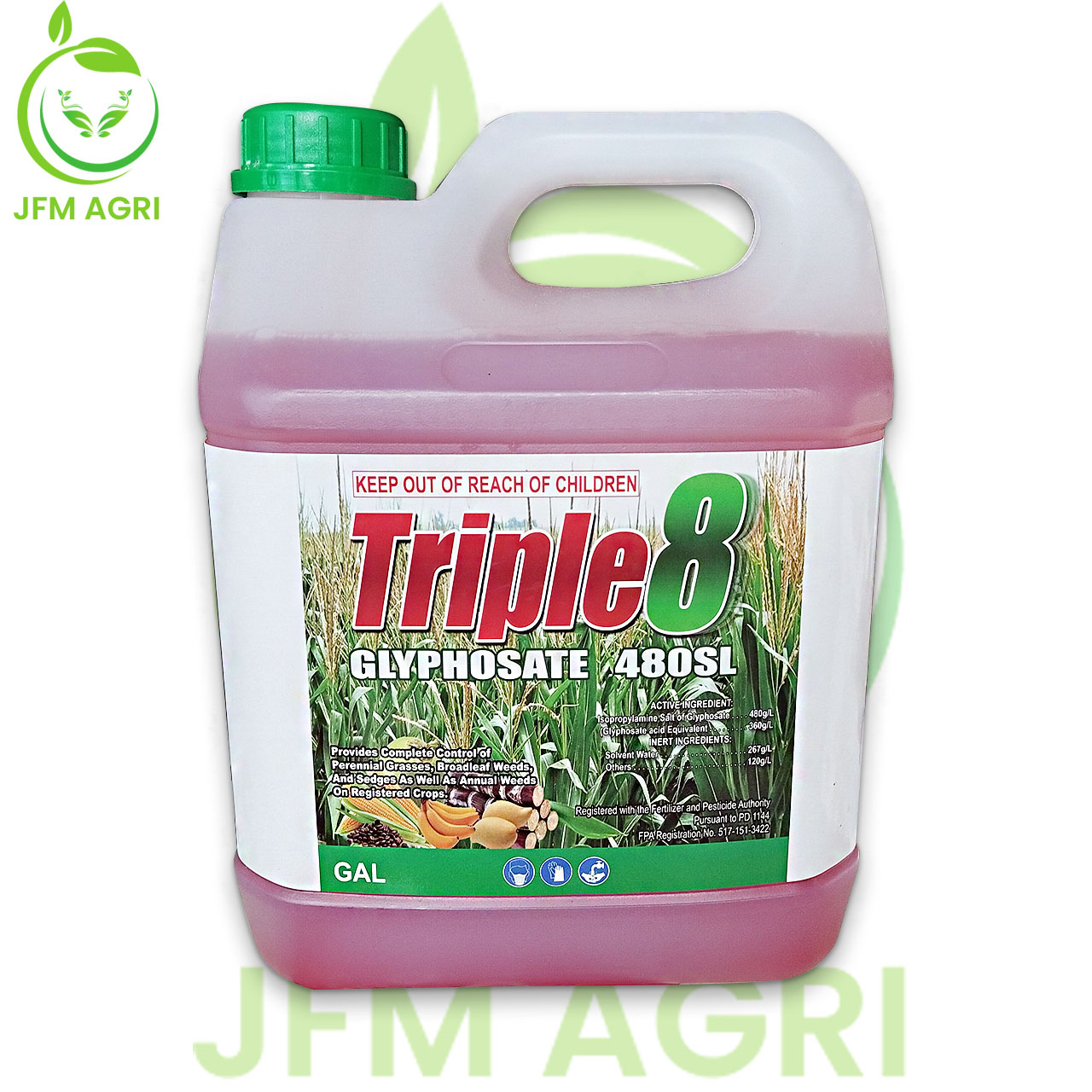 Triple 8 Glyphosate 480SL Herbicide (1 Gallon) | Lazada PH