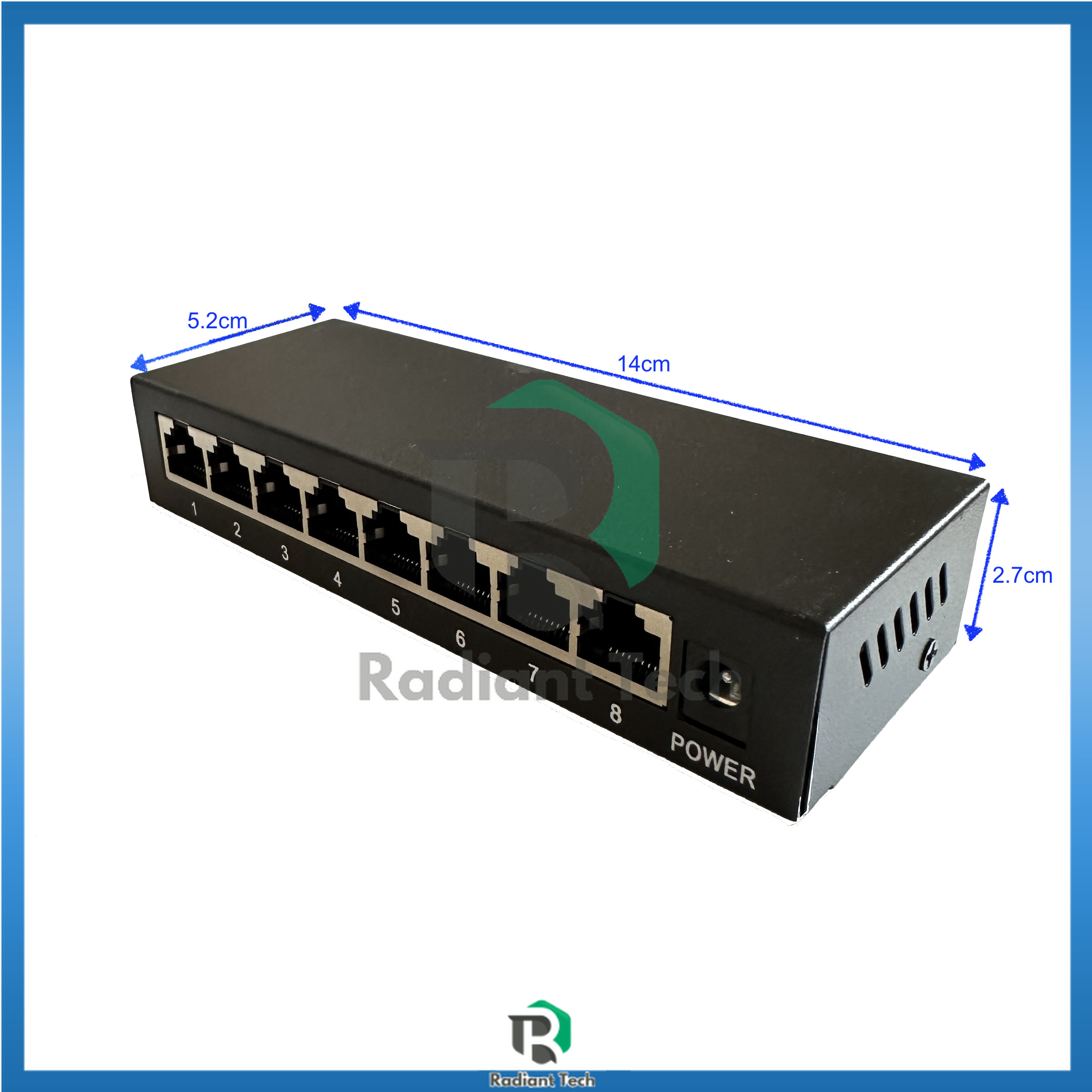 8 Port Gigabit Ethernet Switch Desktop RJ45 Ethernet Switch 10/100 ...