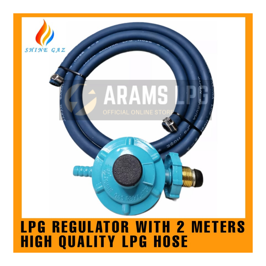 LPG REGULATOR WITH 2 METERS HIGH QUALITY LPG HOSE (DEROSKAS) | Lazada PH
