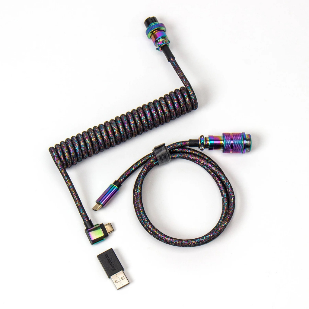 Keychron Premium Custom Coiled Aviator Cable for Keyboard, Angled ...