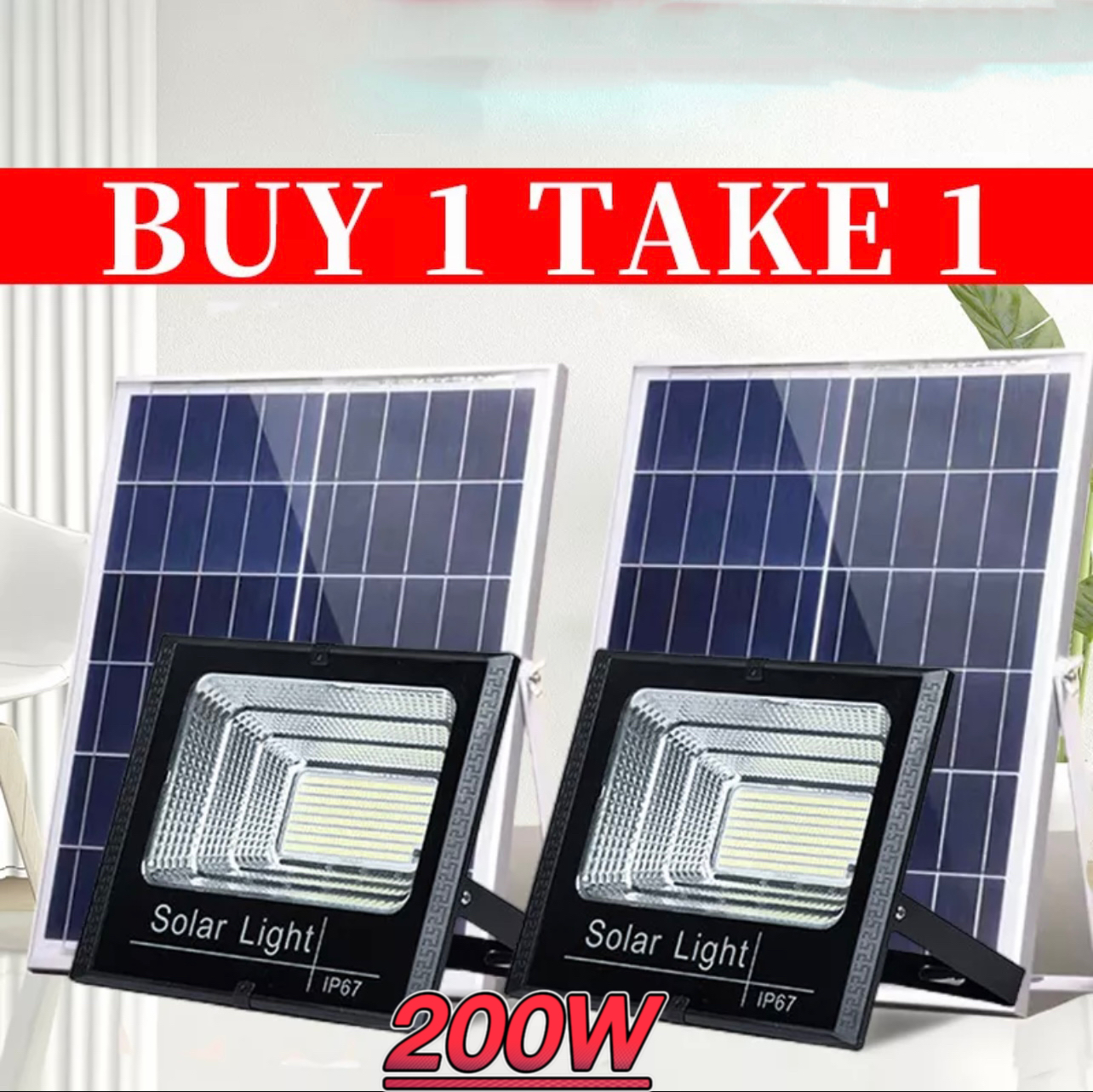 TISSOA 200W 600W Solar Light Outdoor Waterproof Led Flood Lamp Street ...