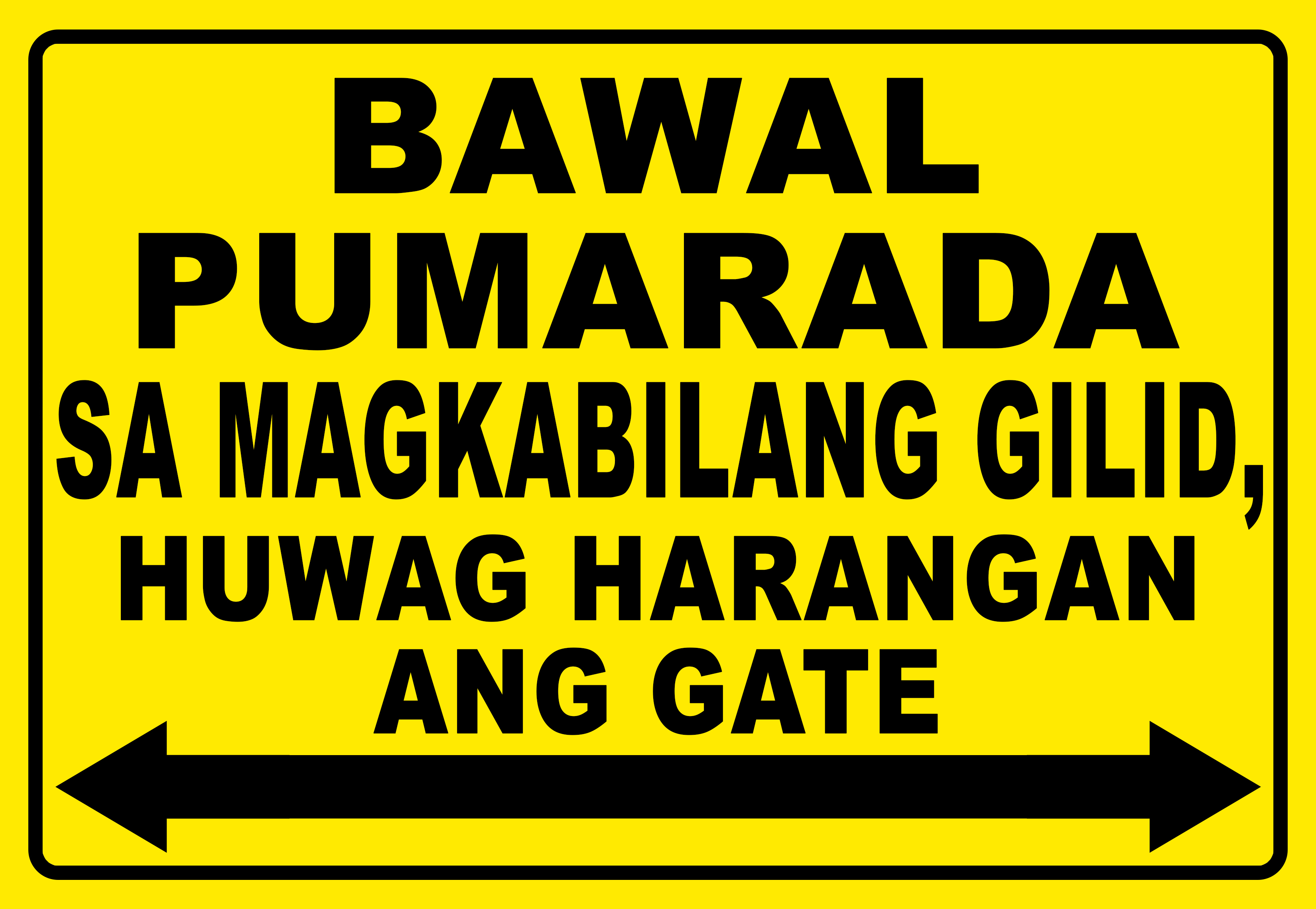 NO PARKING BAWAL PUMARADA DONT BLOCK THE DRIVEWAY SIGN PVC TYPE OR ...