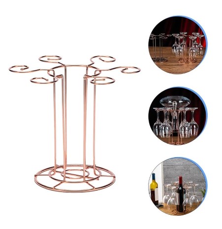 WINE GLASS STAND- Wine Rack Glass Holder Stand Stemware Goblet Cup ...