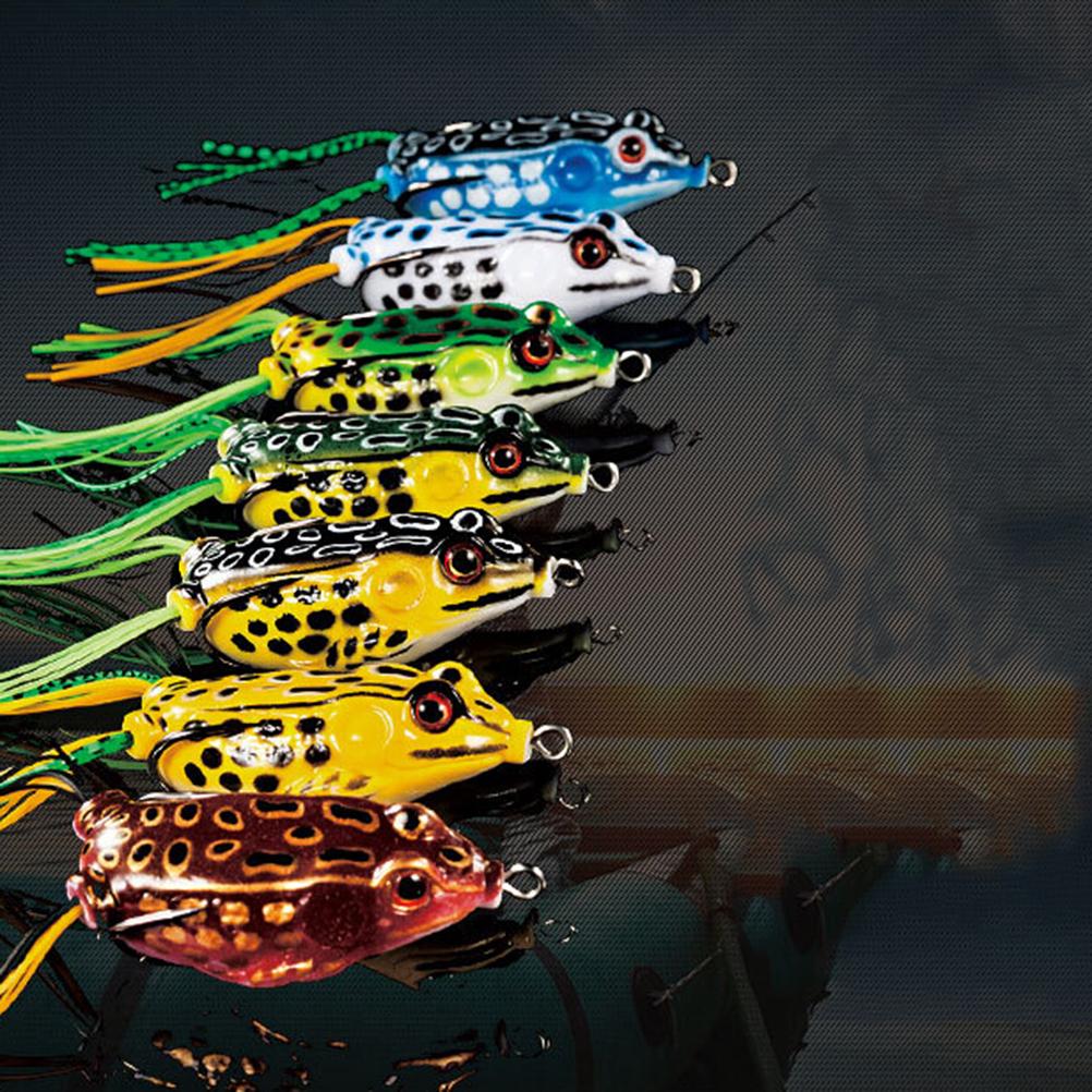 1PCS Cute Frog Topwater Fishing Lure Crankbait Hooks Bass Bait Tackle ...