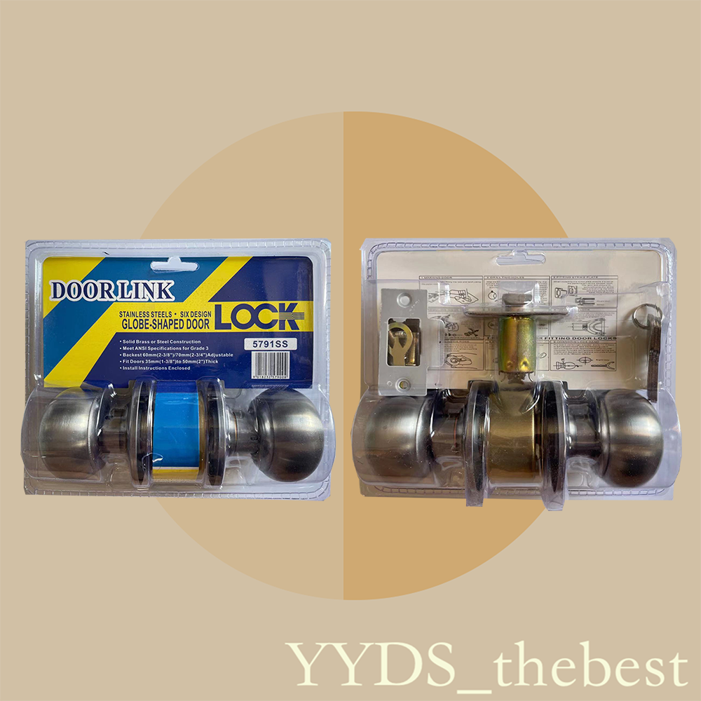 DOORLINK Door Knob Lockset Stainless doorknob 5791ss Stainless door knob set globe type | Lazada PH