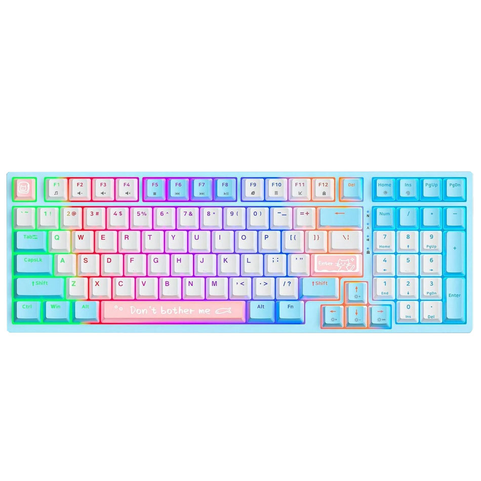 Onikuma G38 98 Keys RGB Wired Mechanical Keyboard Black (Tea Axis ...