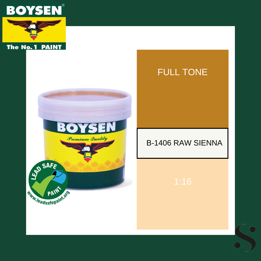 Boysen Latex Color Raw Sienna B1406 1/4L (Exterior Paint Water Based ...