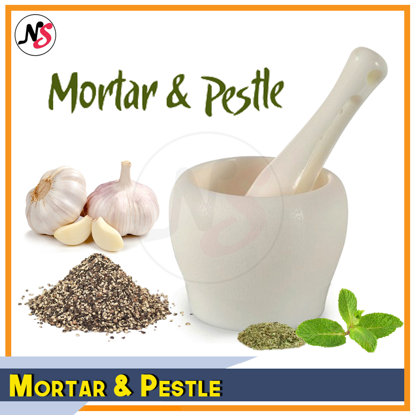 Mortar and Pestle Almires Solid PVC Food Grade Plastic Medicine Food ...