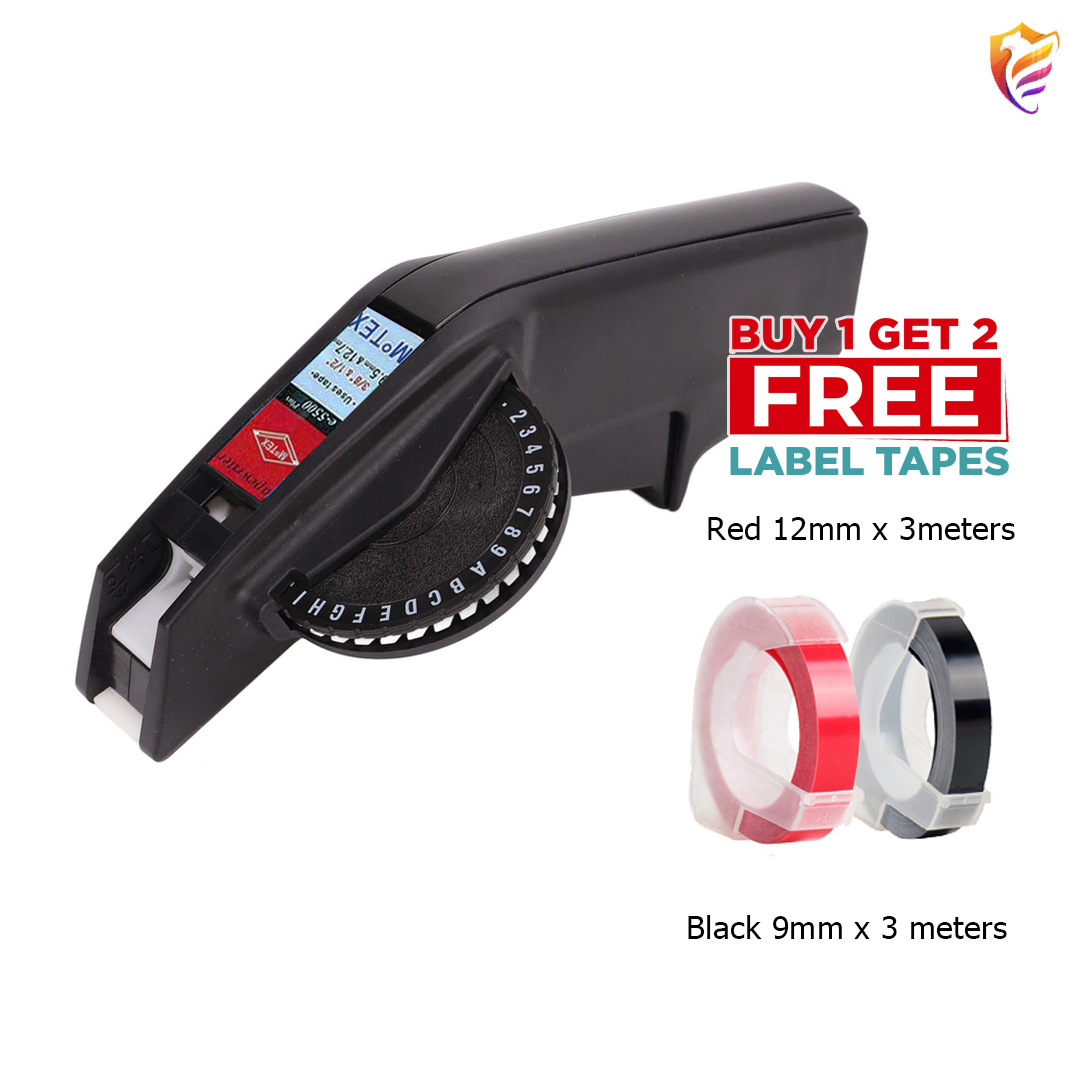 3D Embossing Manual Label Printer Machine with Label Tape 3meters for ...