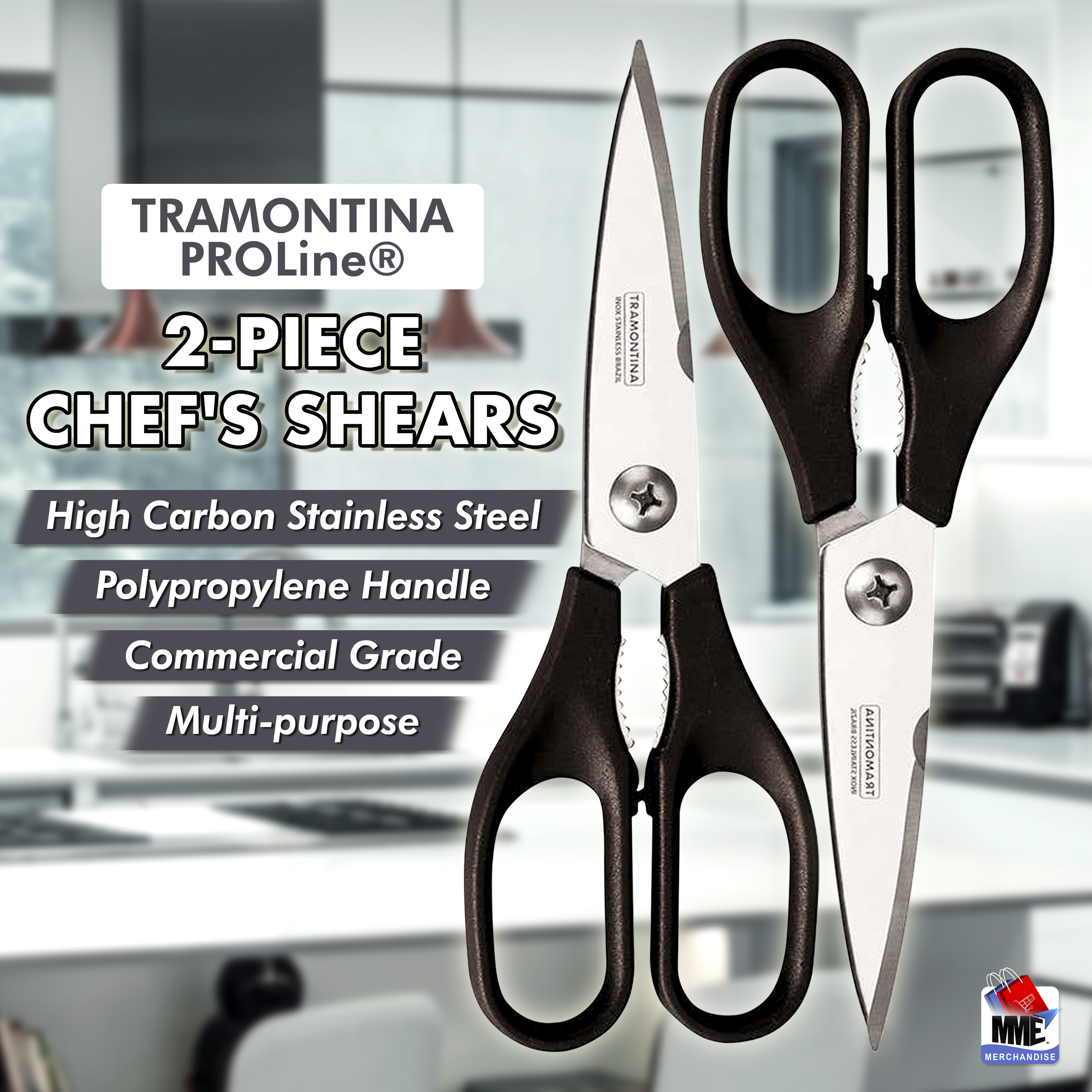 Tramontina® 2-Piece Chef's Shears | Kitchen Scissors | Multi-purpose ...