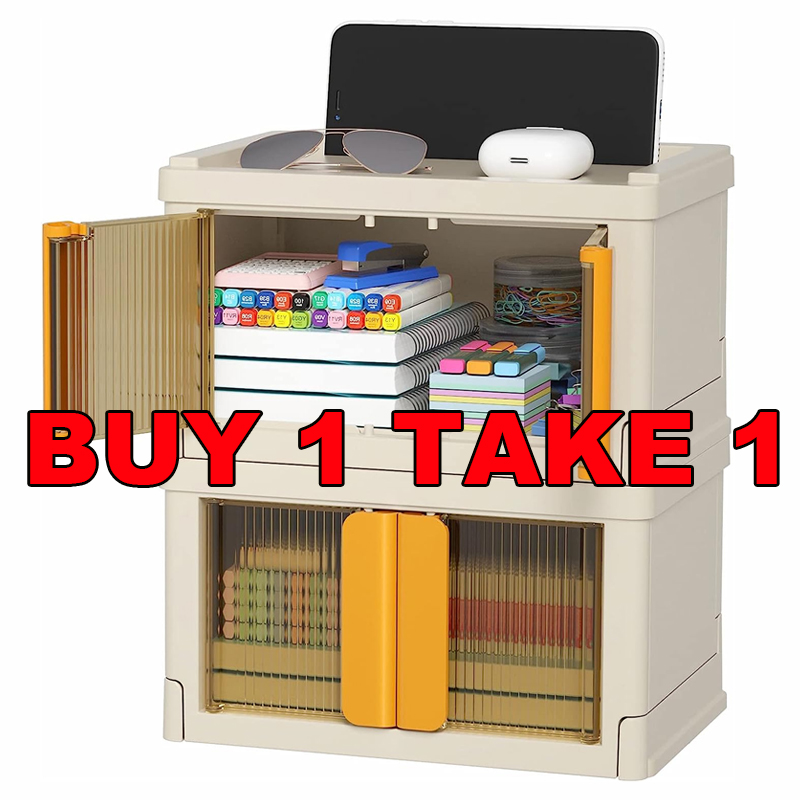 【BUY 1 TAKE 1】 HAIXIN Mini Office Foldable Storage Box Desk Organizer ...