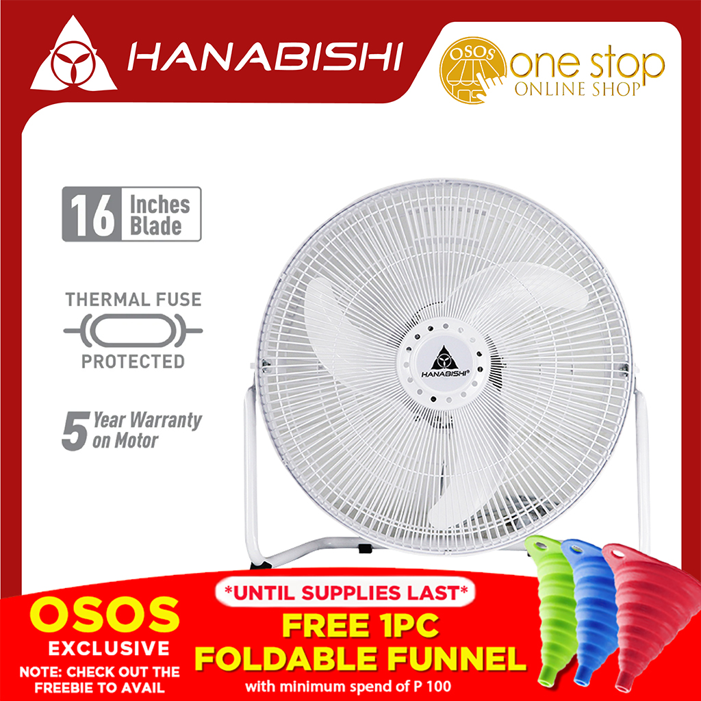 Hanabishi Original Industrial Floor Fan Desk Fan Electric Fan HIFF-1600 ...