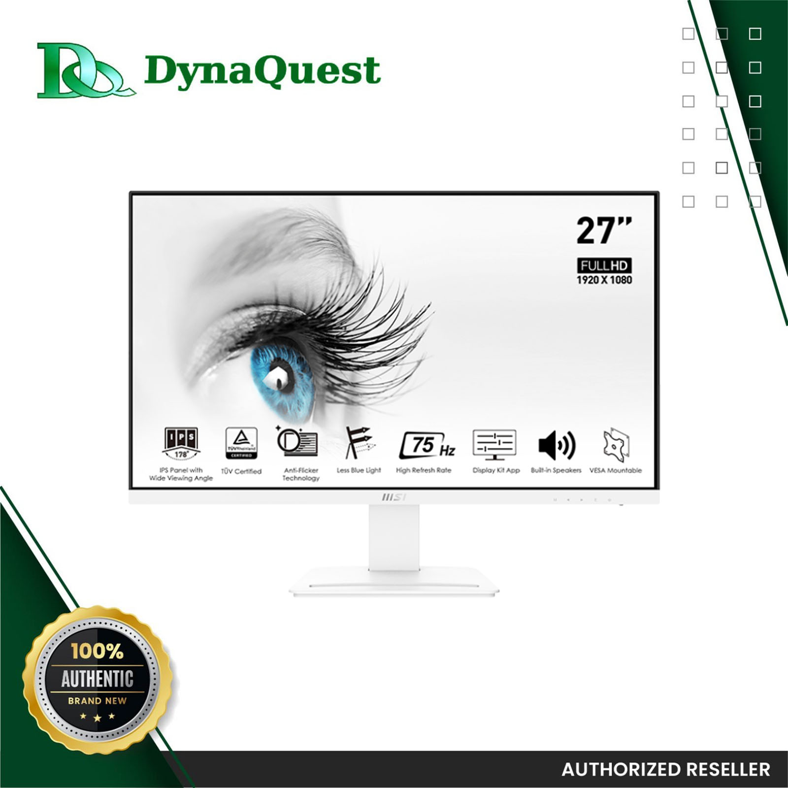 MSI Pro MP273W 27” IPS 75Hz FHD 1920 x 1080 5ms Anti-Glare Monitor ...