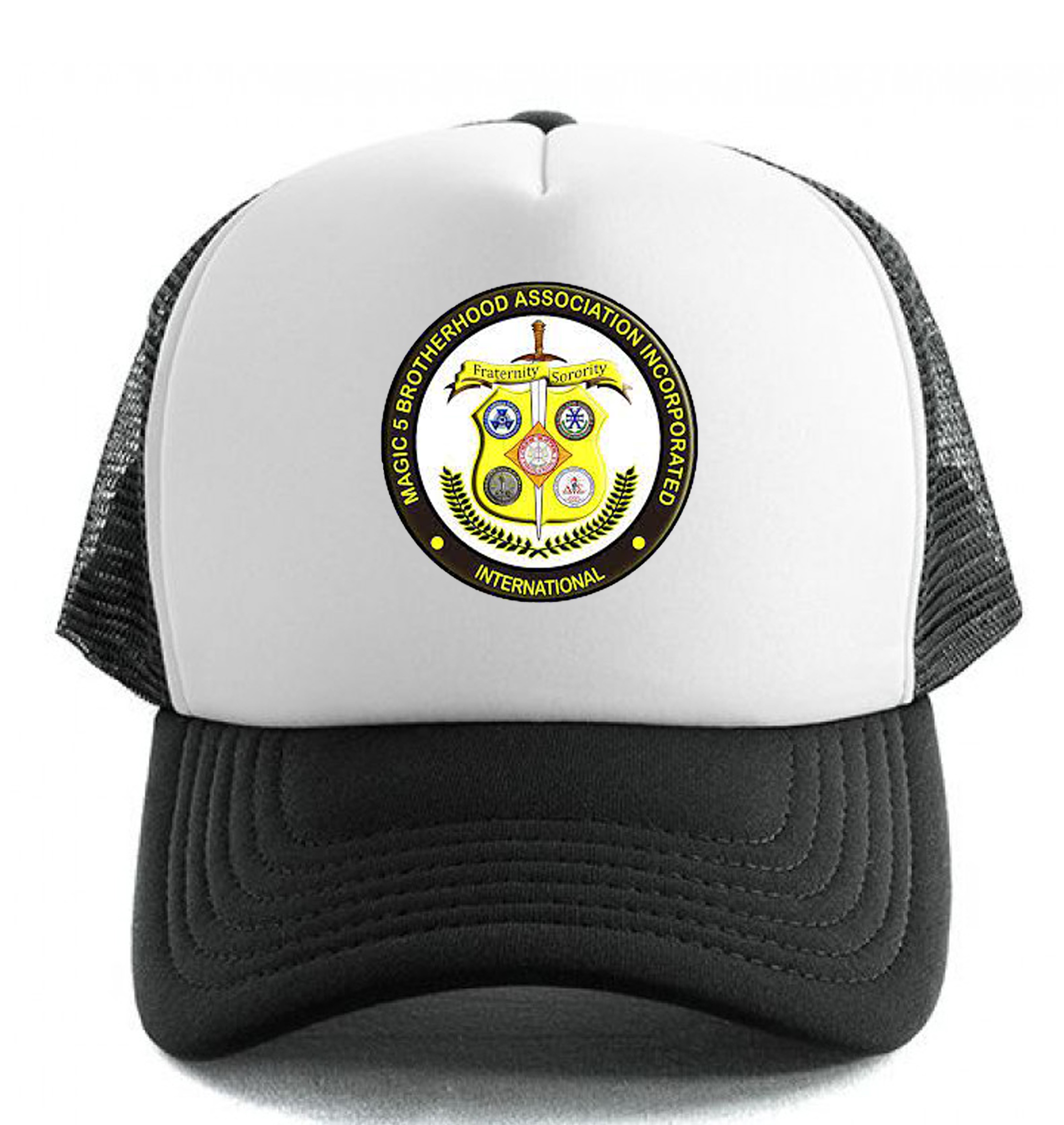 MAGIC 5 BROTHERHOOD ASSOCIACTION INCORPORATED M5 FRATERNITY BLACK WHITE ...