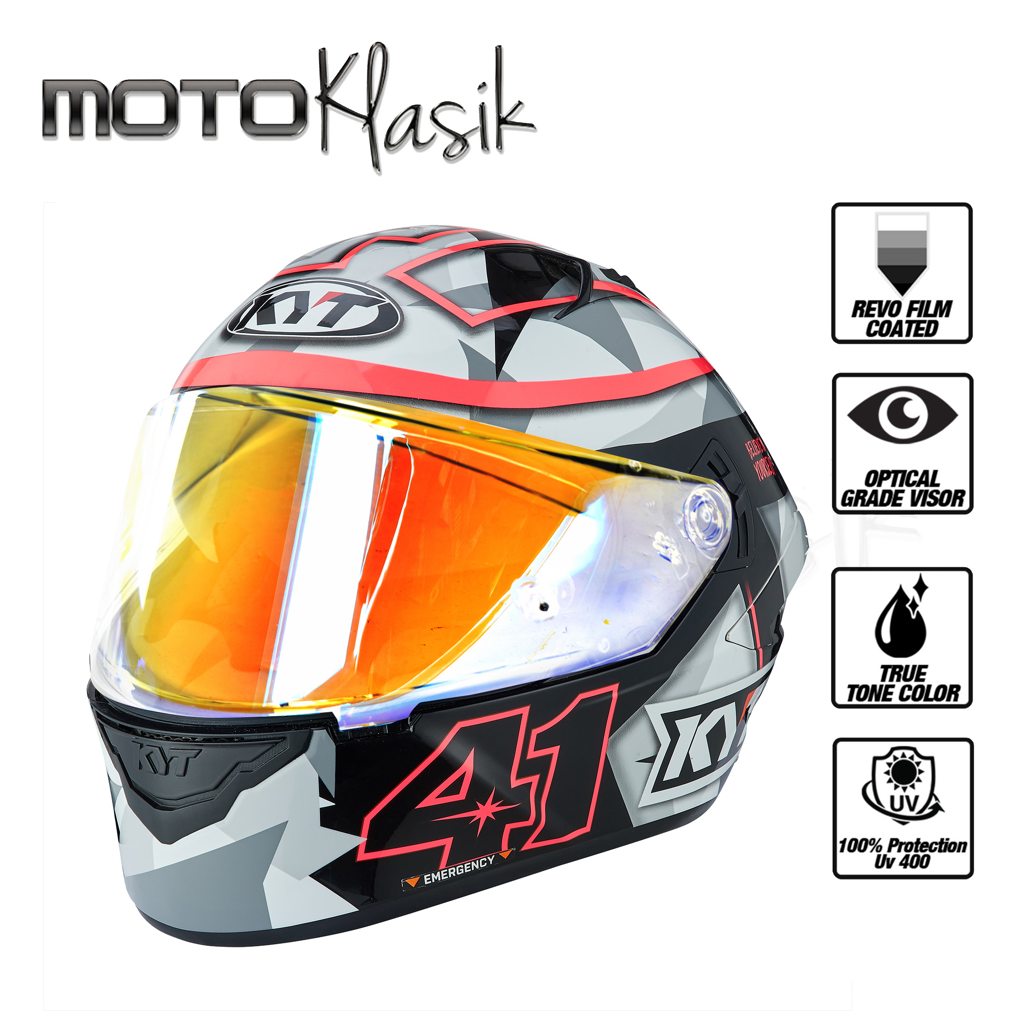 KYT NFR REVO SERIES HELMET VISOR LENS / WIND SHIELD SUN VISOR LENS FOR ...