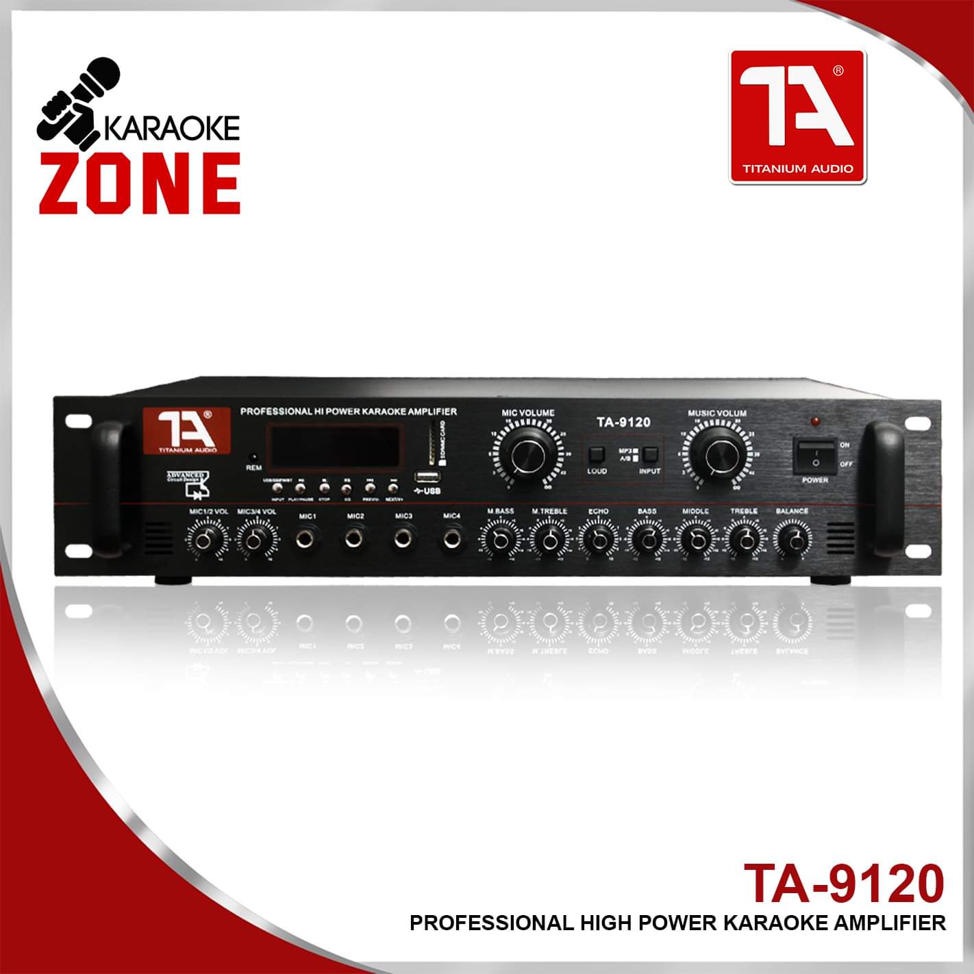 Titanium Audio 9120 / Professional High Power Karaoke Amplifier ...