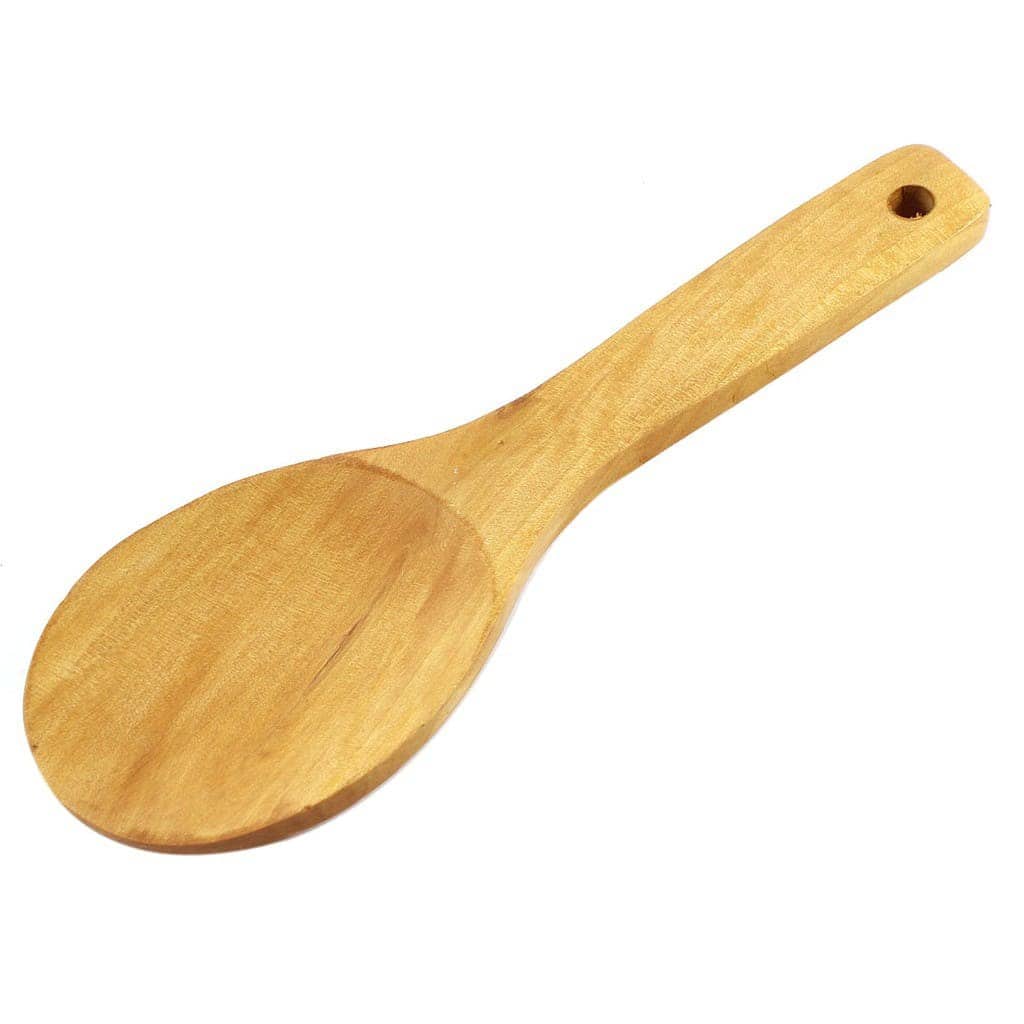 Flat Wooden Rice Paddle Spatula Natural Wood Turner Sandok | Lazada PH