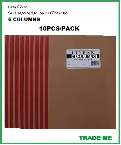 LINEAR COLUMNAR NOTEBOOK 6 COLUMNS- pack of 10pcs | Lazada PH