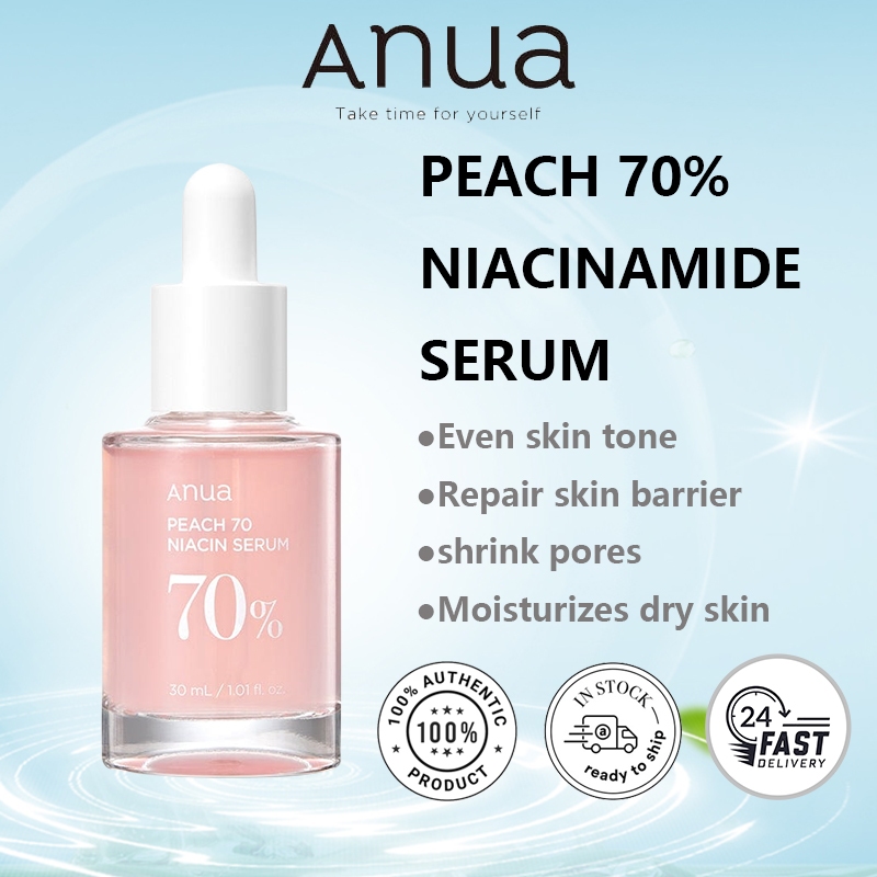 Anua Peach 70% Niacinamide Serum for face brightening facial whitening ...