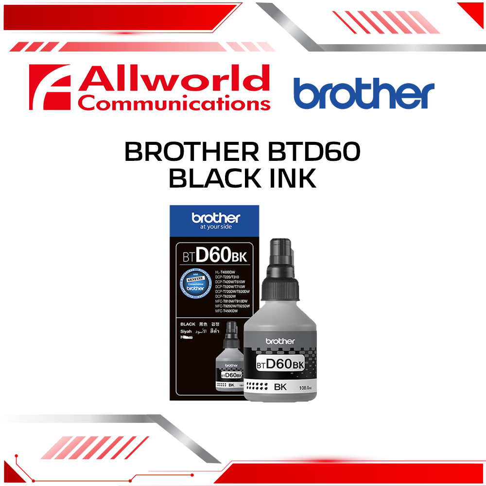 BROTHER BTD60 INK BLACK | Lazada PH