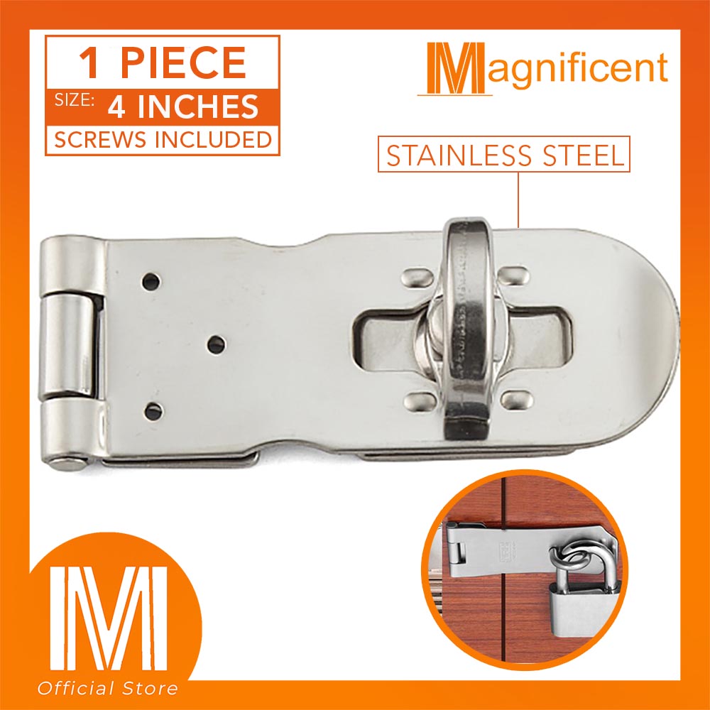 Stainless Steel 304 Safety Hasp with Lock Button | Lazada PH