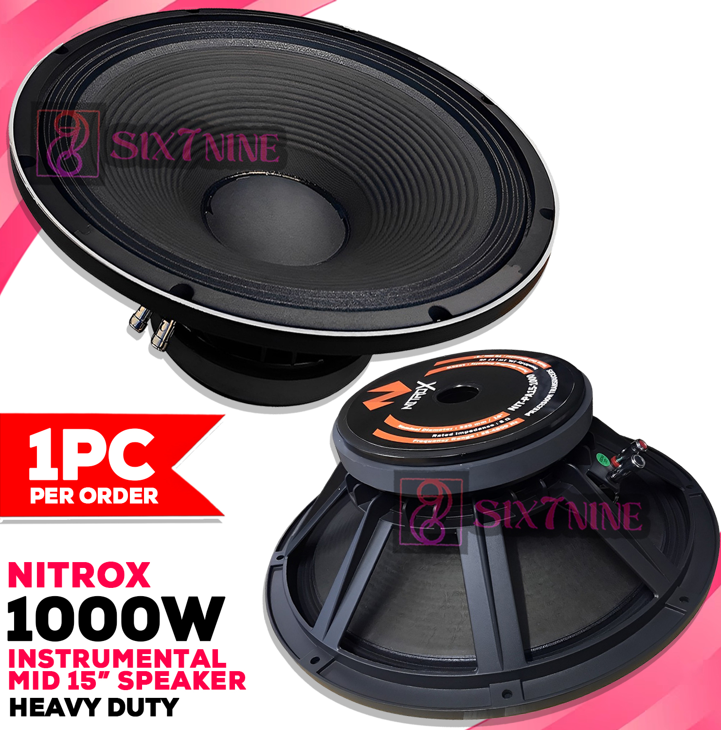 NITROX 1000W Instrumental Mid 15 Inches Speaker Heavy Duty | Lazada PH
