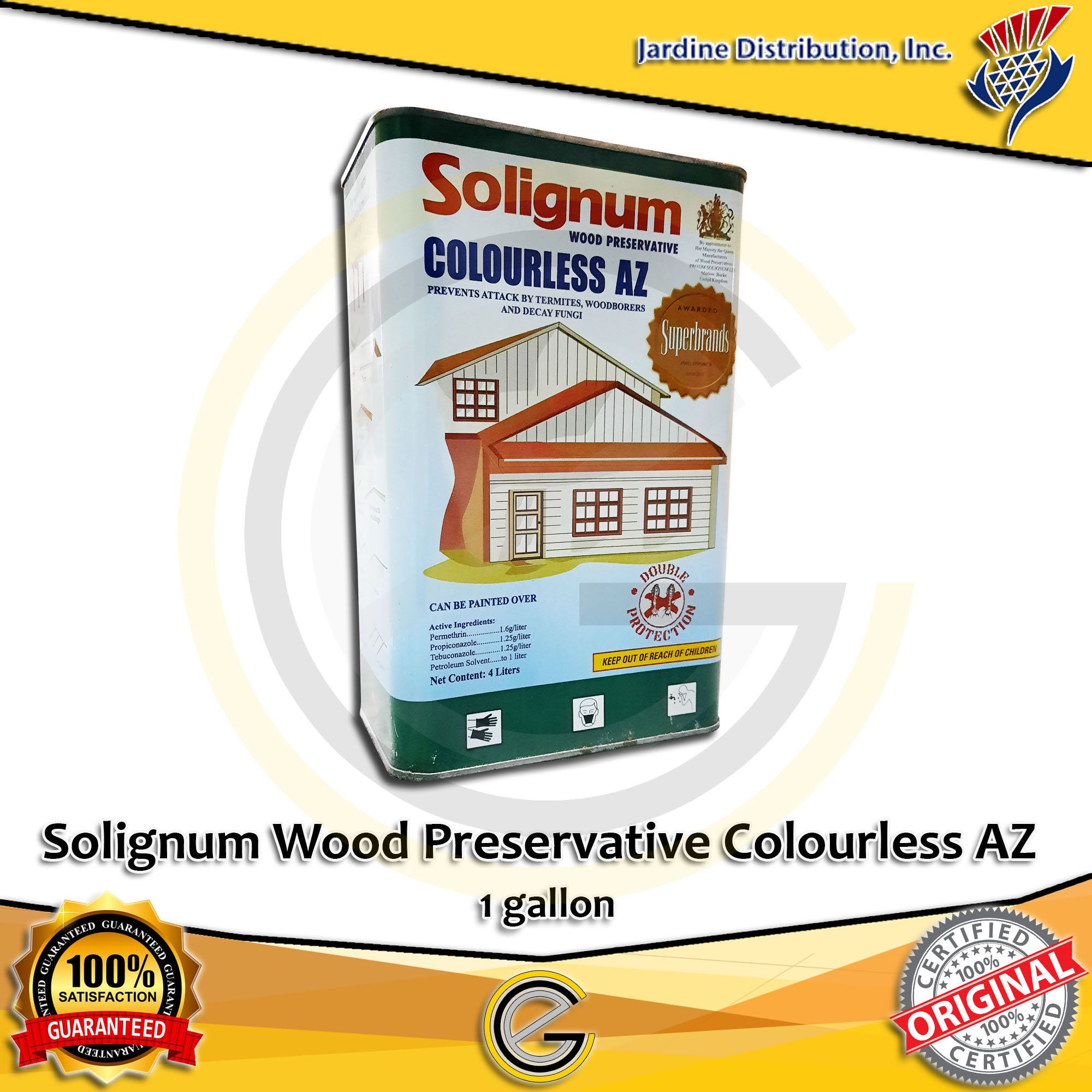 Jardine Solignum Wood Preservative Colourless AZ Clear [ 1 gallon | 1 ...