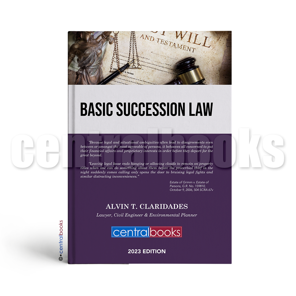 Basic Succession Law (2023) [Hardcover] by Alvin Claridades | Lazada PH