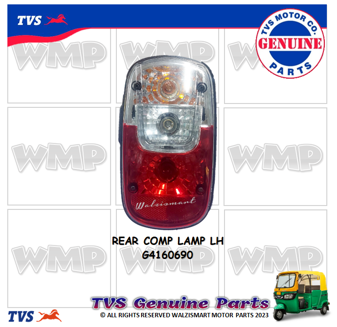 Rear Comb Lamp Assembly Per Piece (G4160690) TVS King Genuine Parts ...