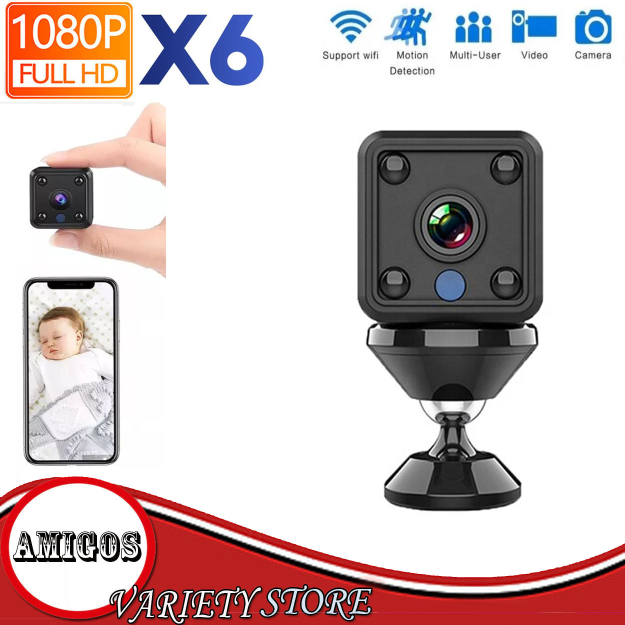 Night Version X6 Mini Camera 1080p HD Ip Camera Wireless Security Mini ...