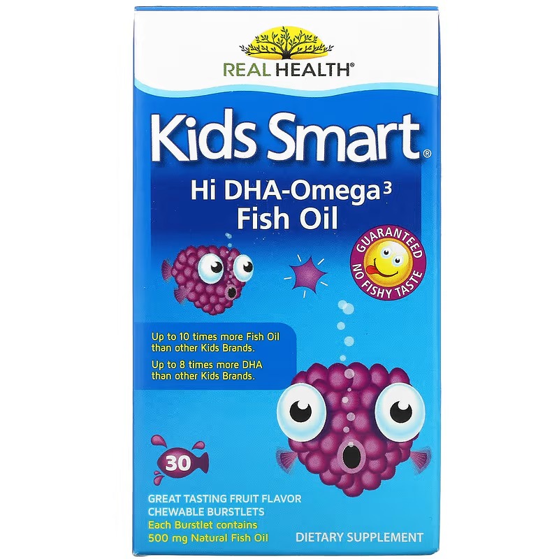 Kids Smart, Hi DHA-Omega 3 Fish Oil, Berry Flavor, 30 Chewable ...