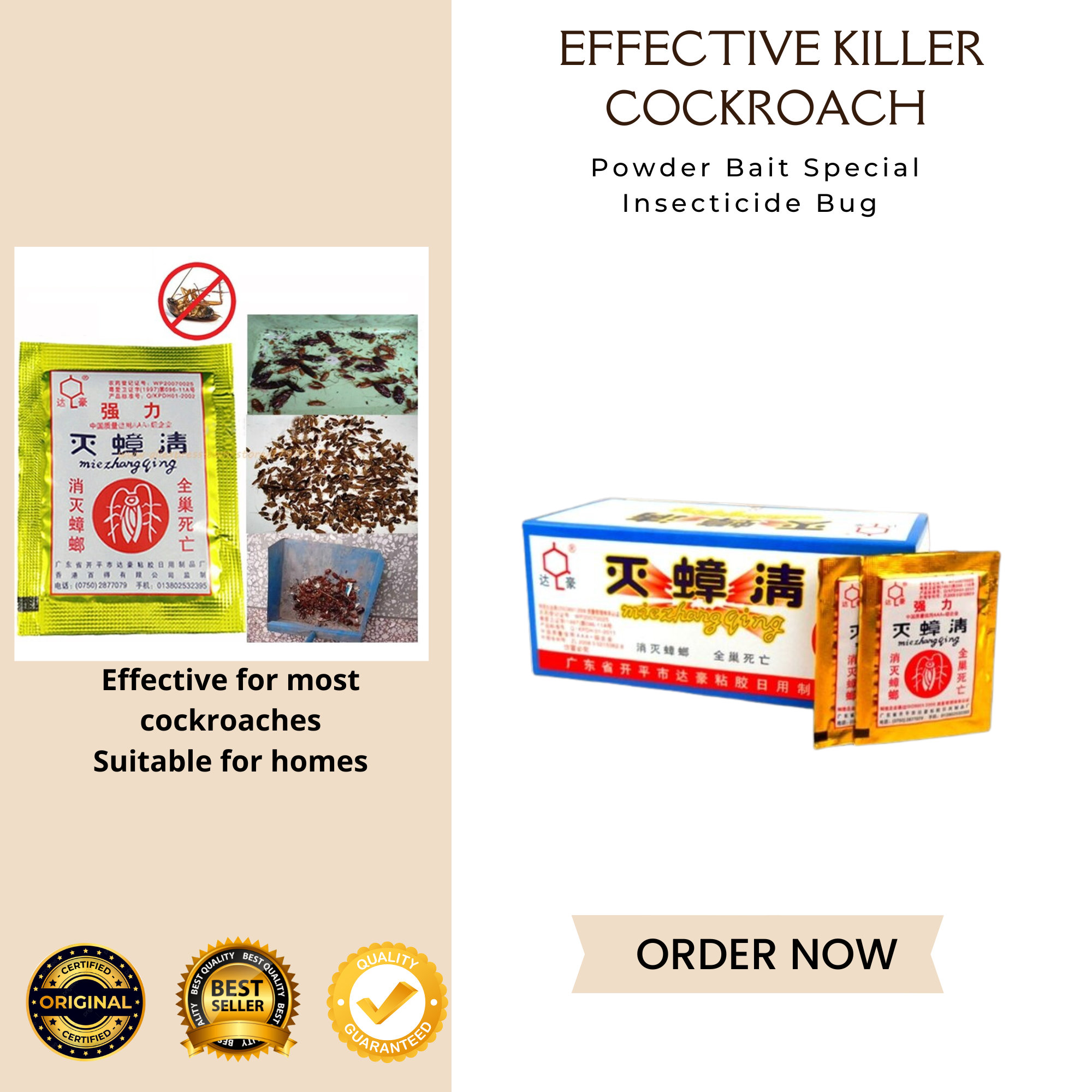 10PCS/Lot Effective Killer Cockroach Powder Bait Special Insecticide ...