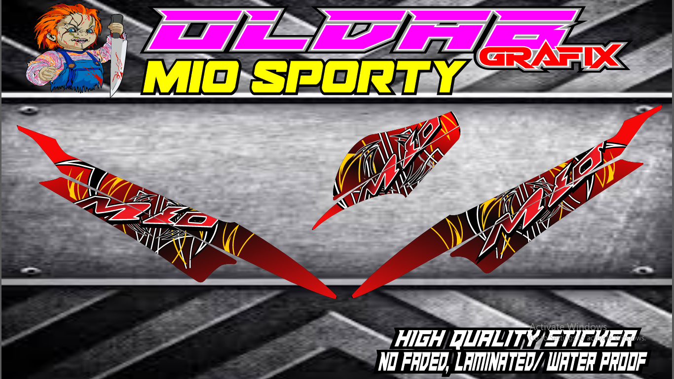 YAMAHA MIO SPORTY STICKER DECALS, 035 | Lazada PH