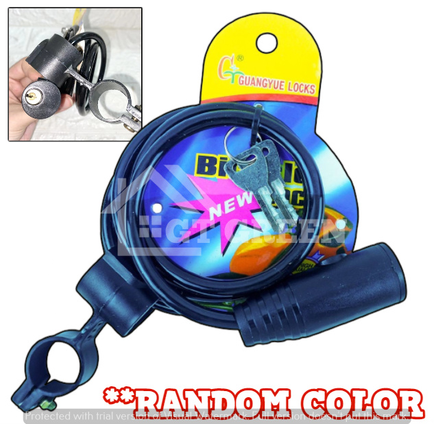 1PCS Anti-Theft Bicycle Cable Lock Bike Lock (RANDOM COLOR) | Lazada PH