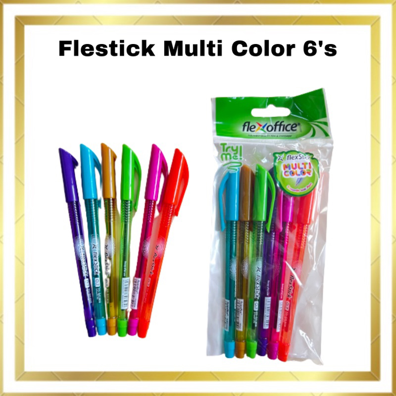 Flexstick Multi-Color Ink Ballpen 6's per pack | Lazada PH