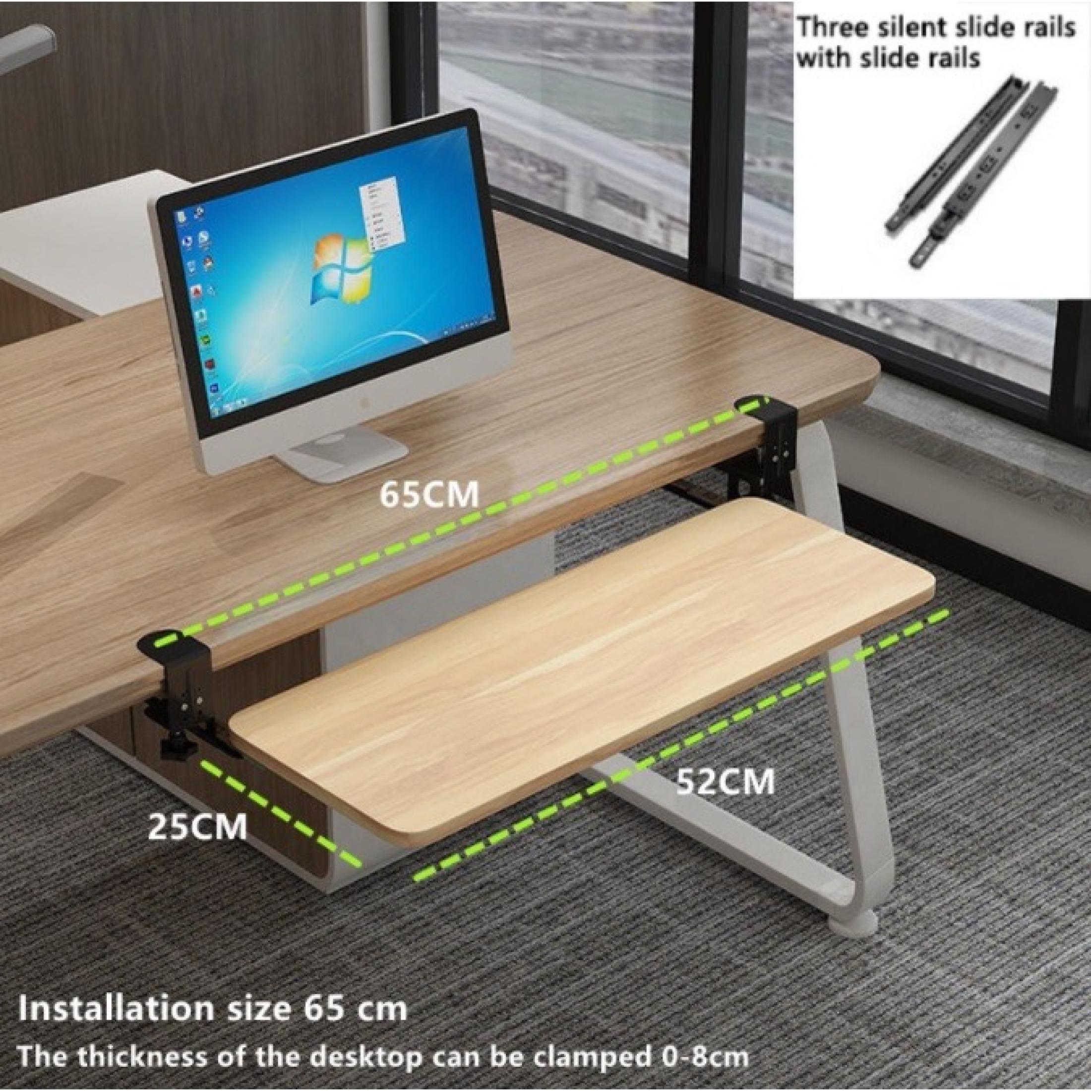 No hole keyboard bracket slide rail keyboard bracket no desktop clamp ...