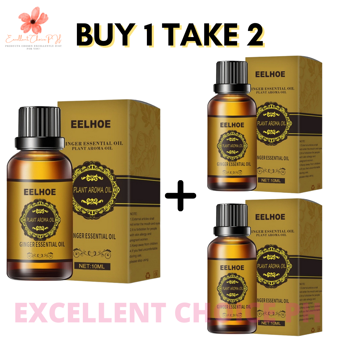 Eelhoe KING OF GINGER NATURAL MASSAGE ESSENTIAL OIL Lymphatic Drainage Therapy Promote ...