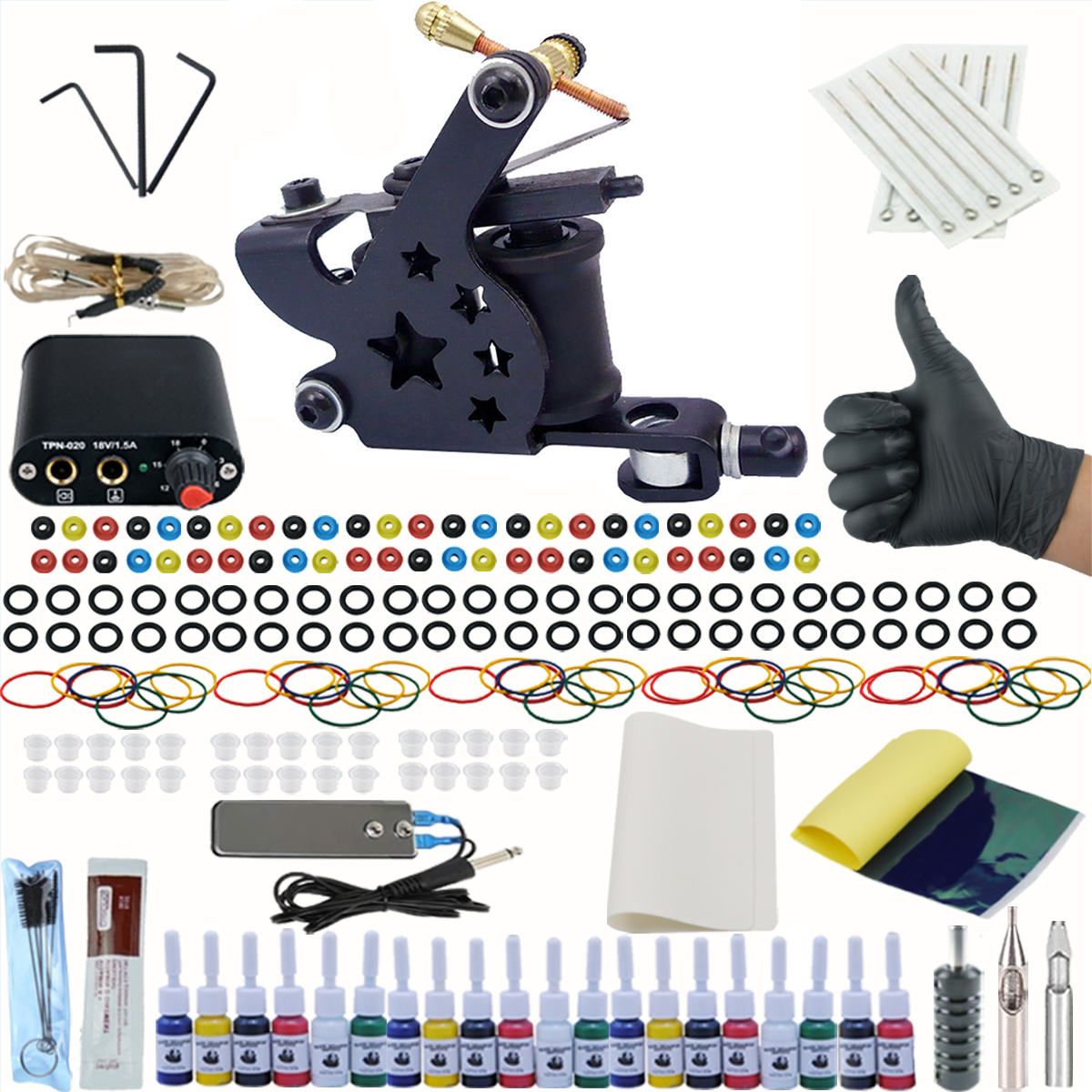 Tattoo Machine Set Self taught Tattoo Full Set of Professional Beginner ...